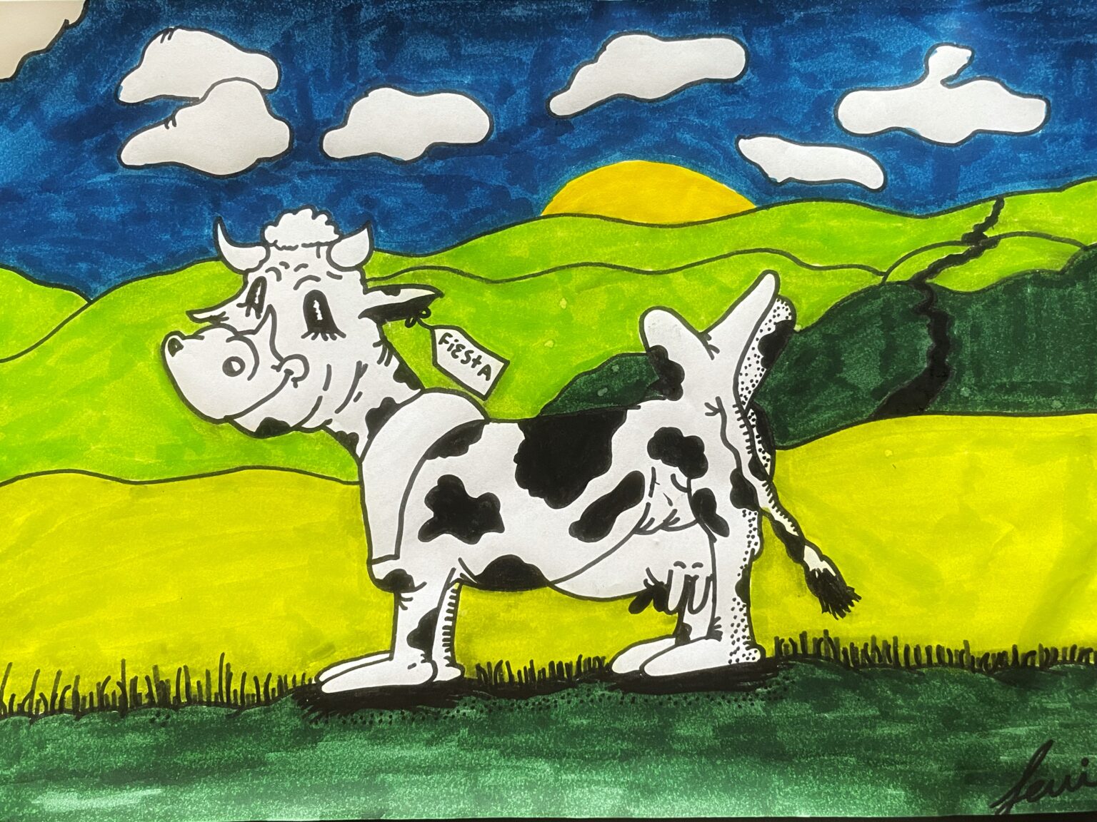 Middle School Art Students Create Incredible Drawings of Cows and Dairy ...