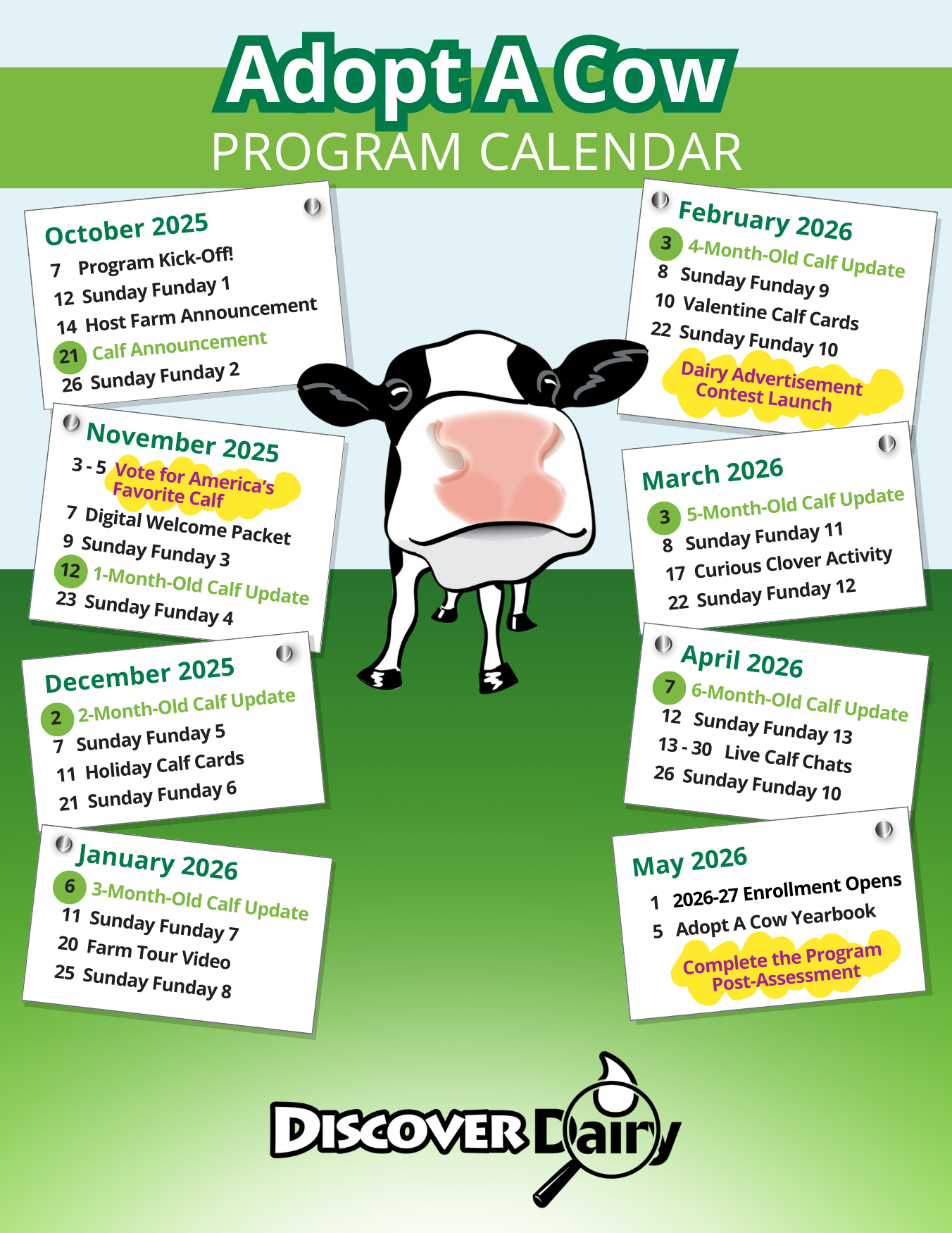 AAC Teacher Calendar 2025-26 - Discover Dairy
